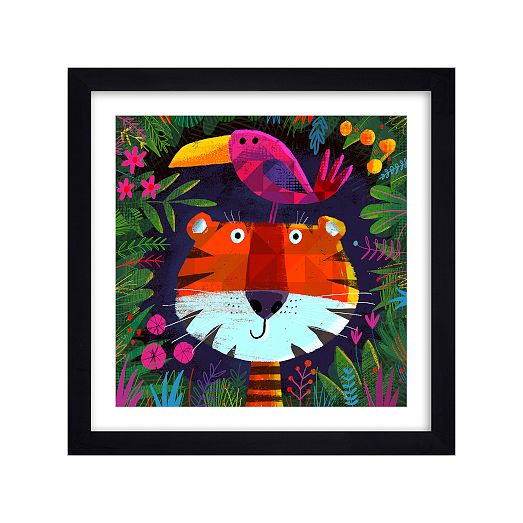 WerkShoppe Tiger & Friend Framed Wall Art | West Elm