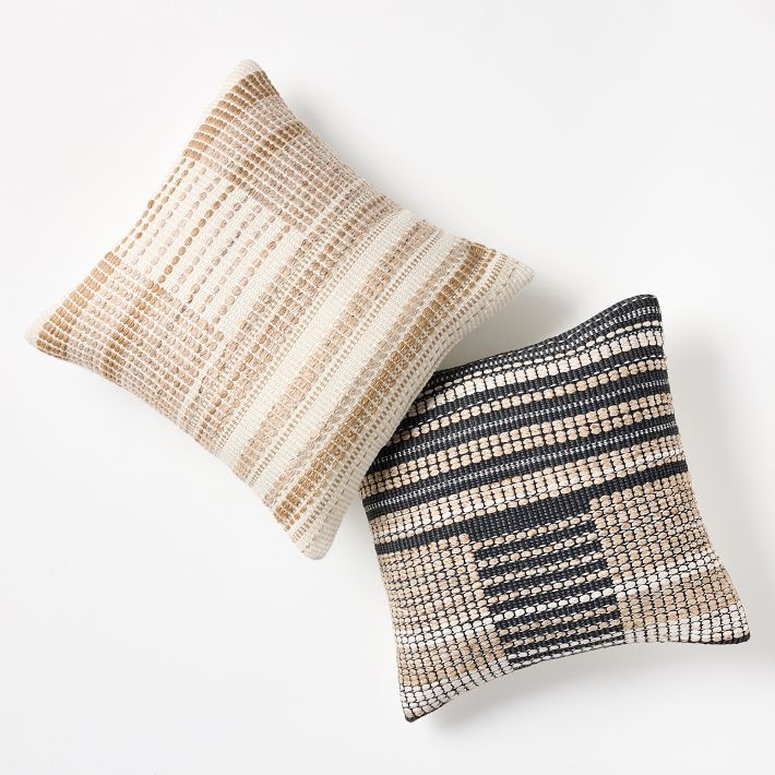 Mixed Texture Indoor/Outdoor Pillow | West Elm