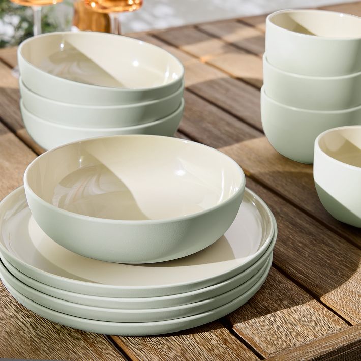 Kaloh Melamine Outdoor Dinnerware (Set of 16) | West Elm