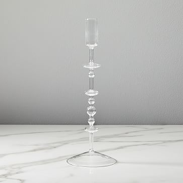 Paradiso Clear Glass Taper Holders | West Elm