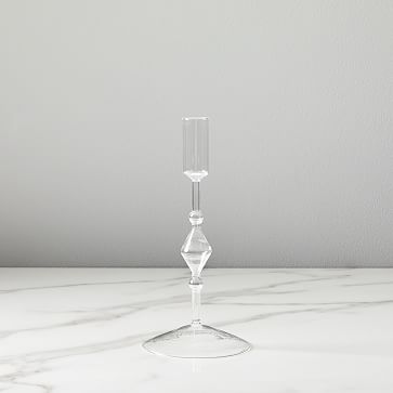 Paradiso Clear Glass Taper Holders | West Elm