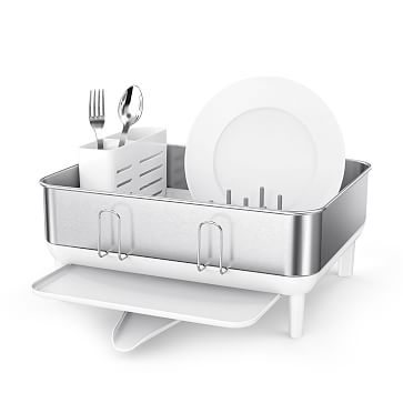 simplehuman Kitchen Compact Steel Frame Dish Rack | West Elm