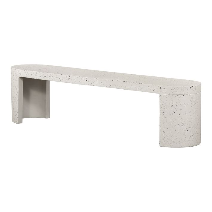 Terrazzo Concrete Outdoor Bench | West Elm