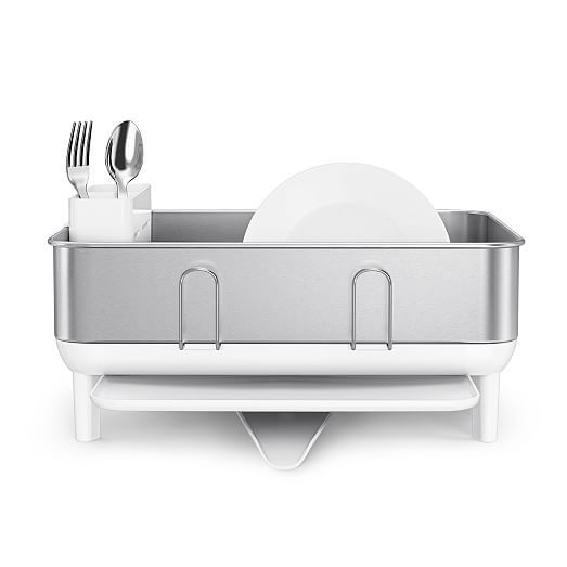 simplehuman Kitchen Compact Steel Frame Dish Rack | West Elm