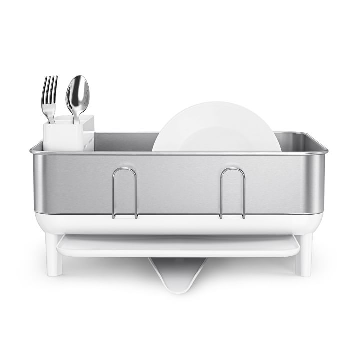 simplehuman Kitchen Compact Steel Frame Dish Rack | West Elm