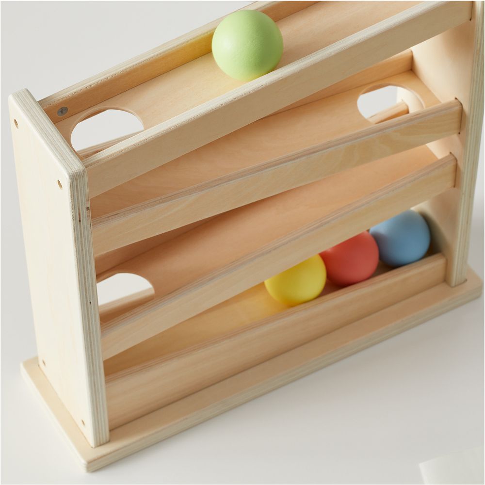 Wooden Rainbow Ball Drop Toy | West Elm