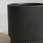 Fluted Ceramic Indoor/Outdoor Planters | West Elm