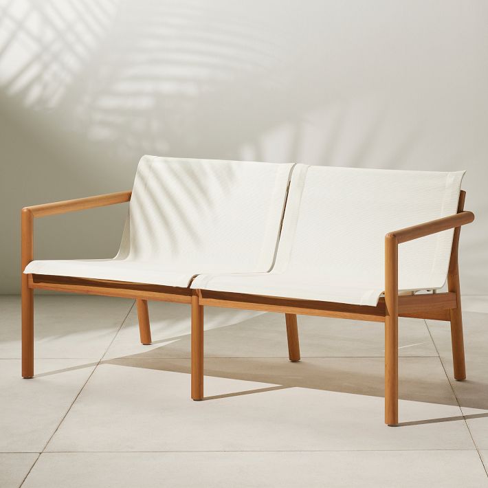 Wood Contrast Outdoor Sofa (55"–81") | West Elm