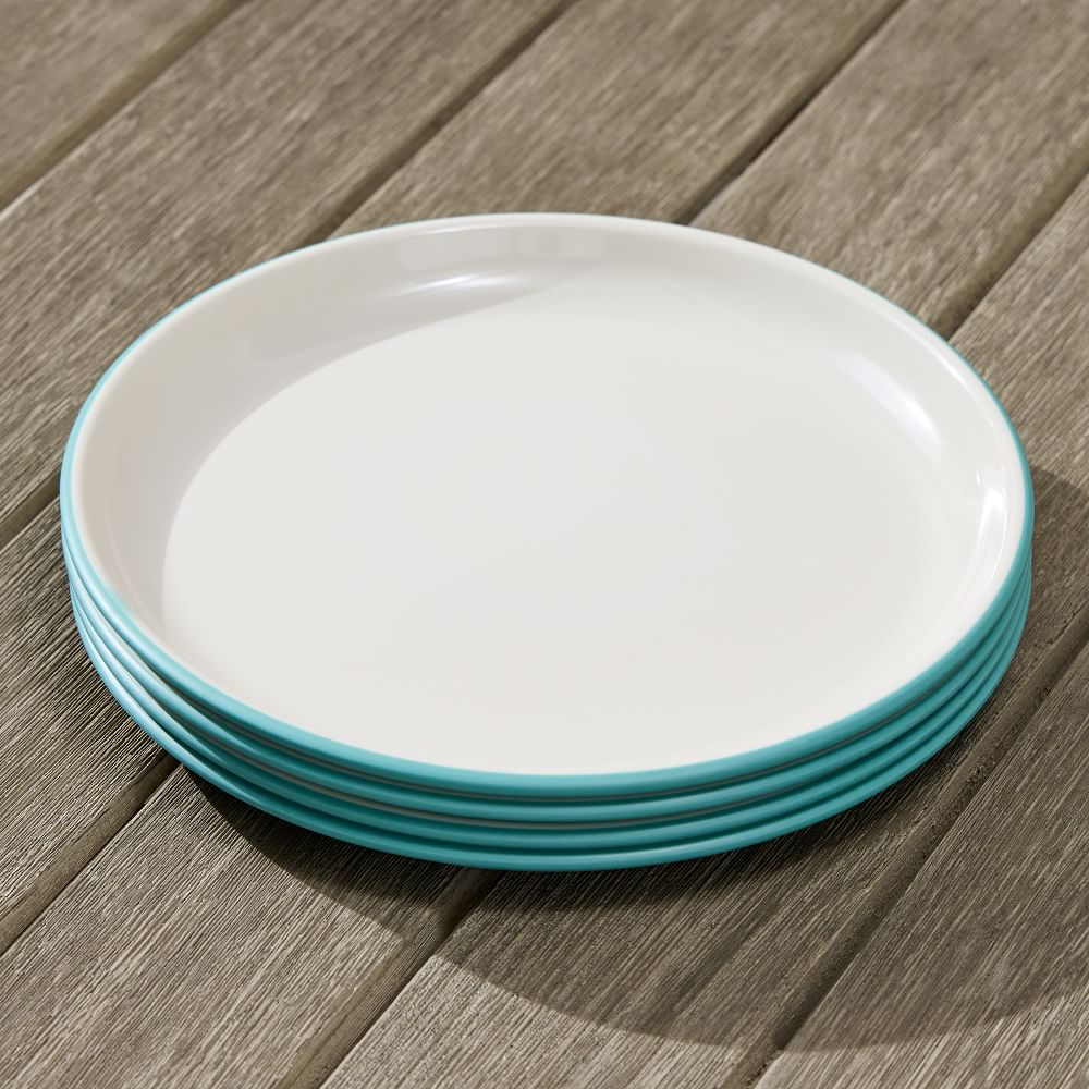 Flared Pop-Tone Melamine Dinner Plate Sets | West Elm