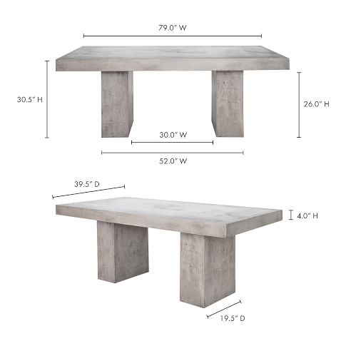Block Leg Outdoor Dining Table | West Elm