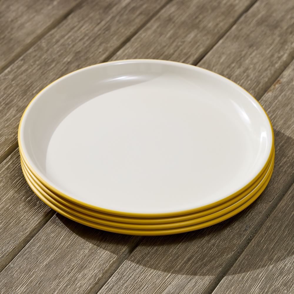 Flared Pop-Tone Melamine Dinner Plate Sets | West Elm