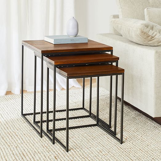 Streamline Nesting Side Tables (15"–20") - Set of 3 | West Elm
