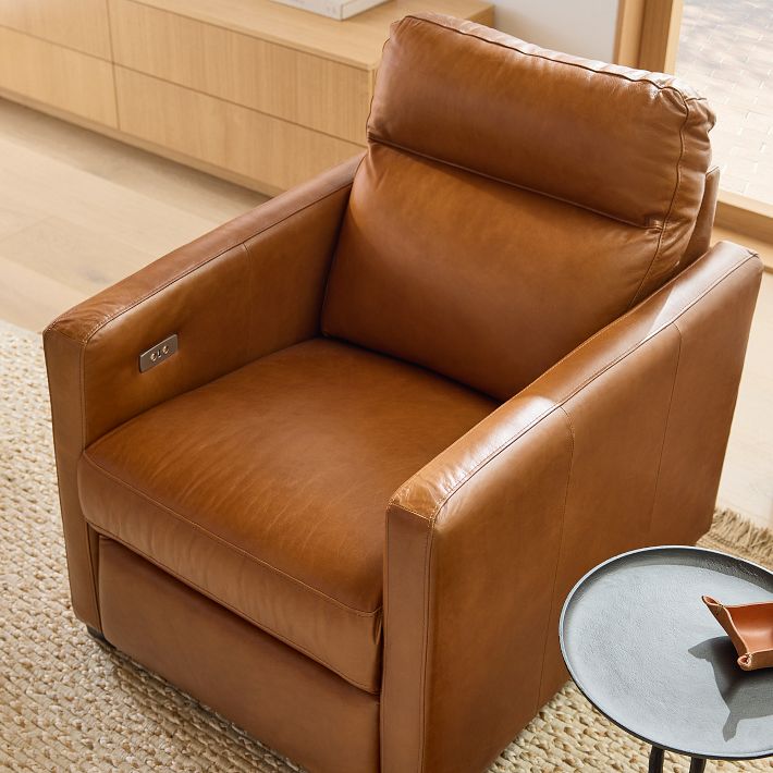 Harris Leather Power Recliner | West Elm