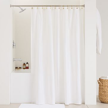 Solid Canvas Shower Curtain | West Elm