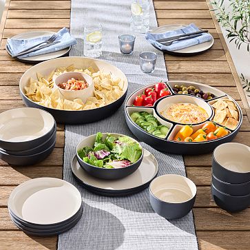 Kaloh Melamine Outdoor Dinnerware (Set of 16) | West Elm