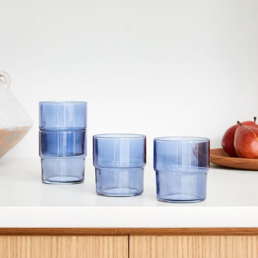 Essential Stacking Drinking Glass Collection | West Elm