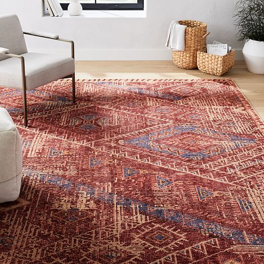 Hand-Knotted Triangle Motif Rug | West Elm