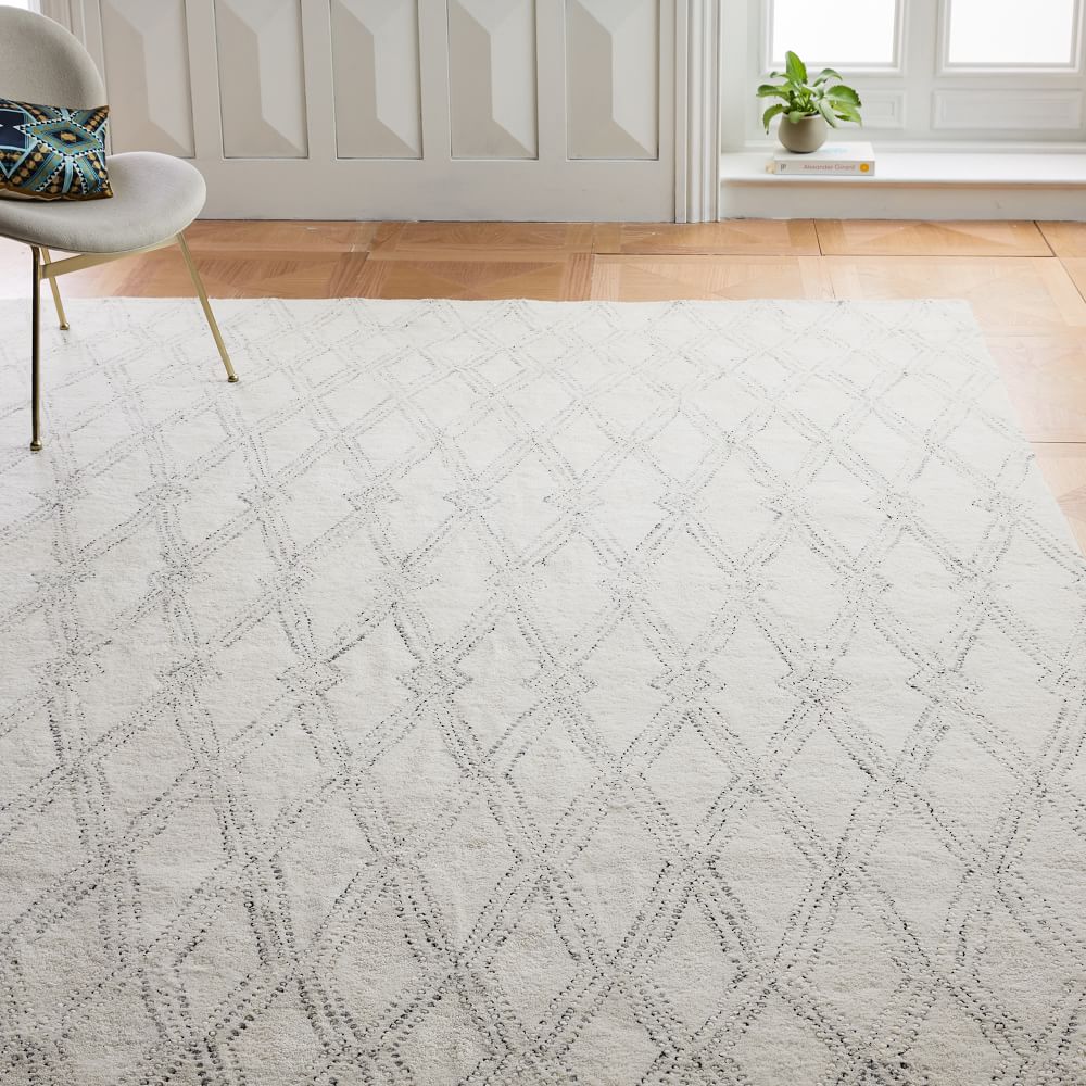 Hazy Lattice Rug | West Elm