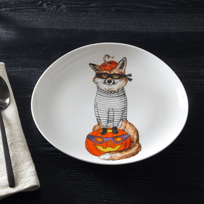 Dapper Animal Halloween Salad Plates | West Elm