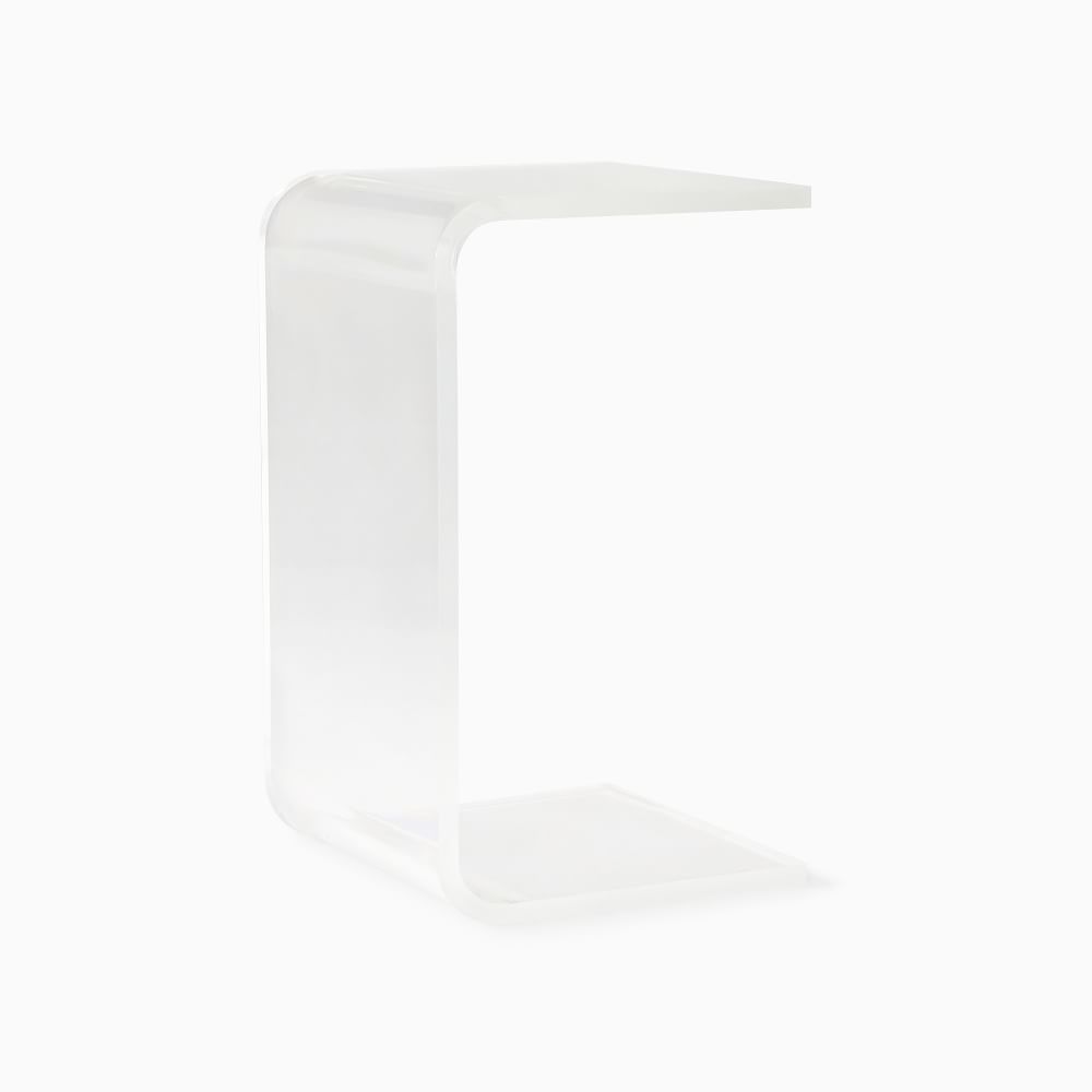 Acrylic C-Shaped Side Table (14") | West Elm