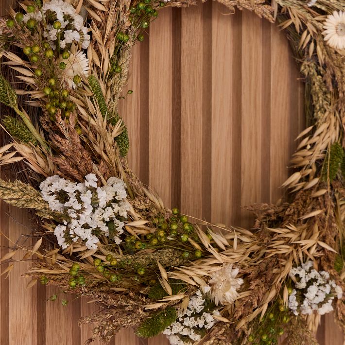 Dried Basil Mist Wreath | West Elm