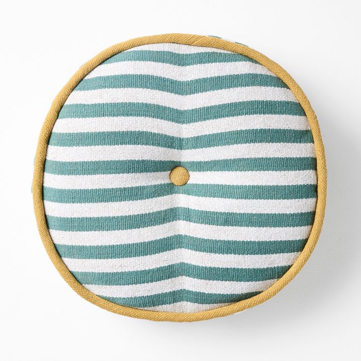 Pop Stripe Indoor/Outdoor Round Pillow | West Elm