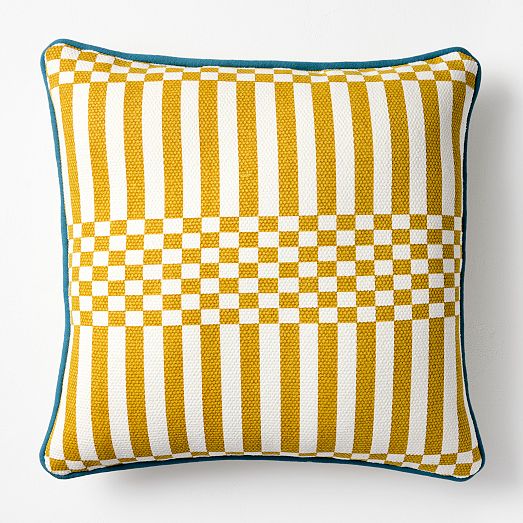 Check Pop Indoor/Outdoor Pillow | West Elm