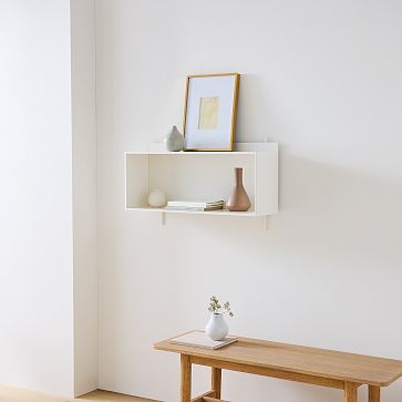 Floating Lines Open & Closed Floating Cubby | West Elm