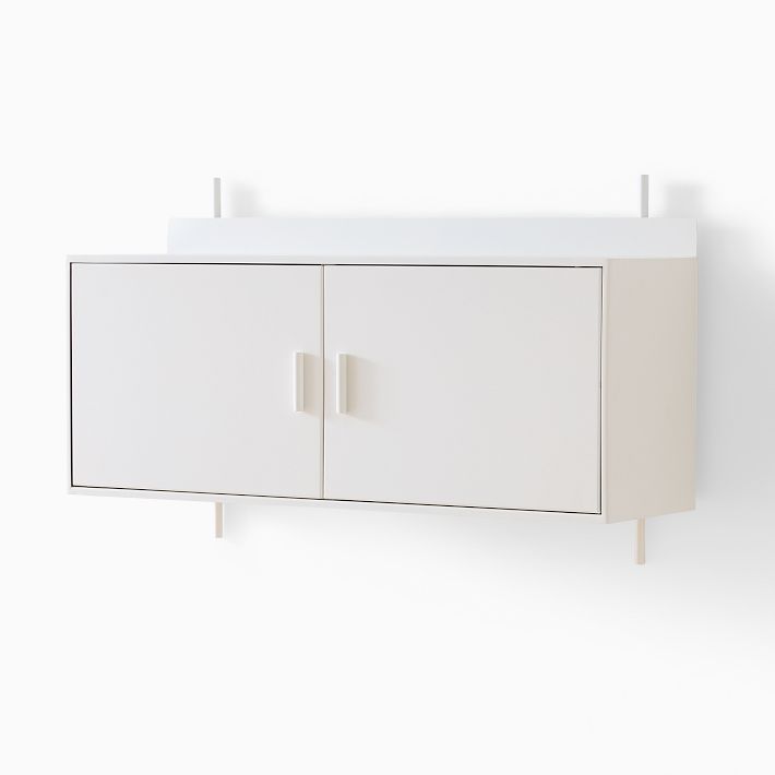 Floating Lines Open & Closed Floating Cubby | West Elm