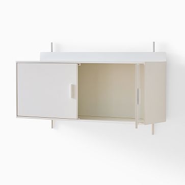 Floating Lines Open & Closed Floating Cubby | West Elm