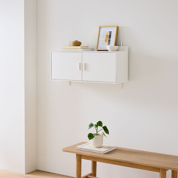Floating Lines Open And Closed Floating Cubby West Elm