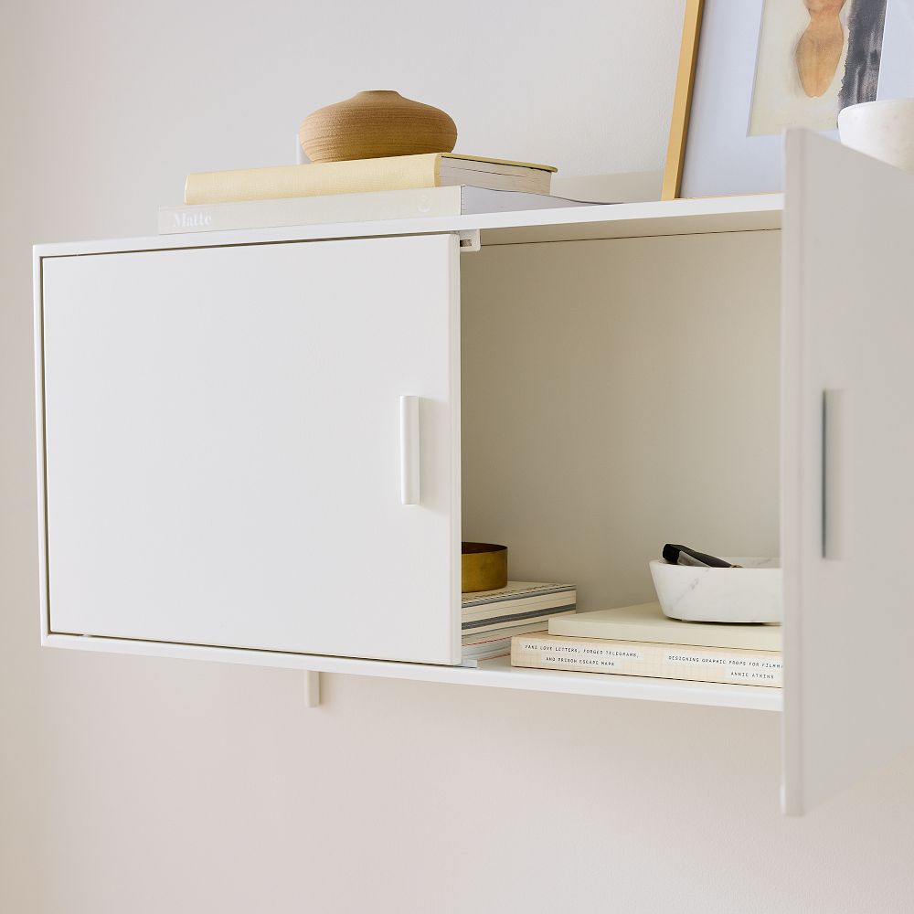 Floating Lines Open & Closed Cubby | West Elm