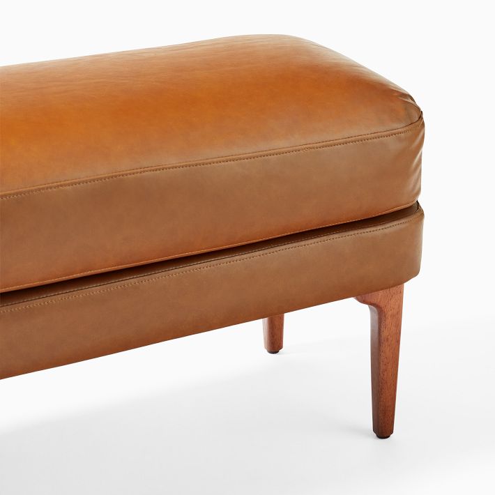 Auburn Leather Bench | West Elm