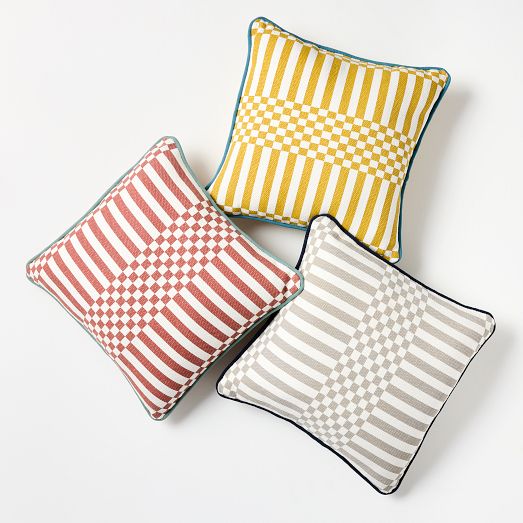 Check Pop Indoor/Outdoor Pillow | West Elm