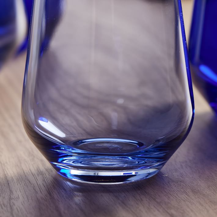 Estelle Colored Glass Two-Tone Wine Glasses | West Elm