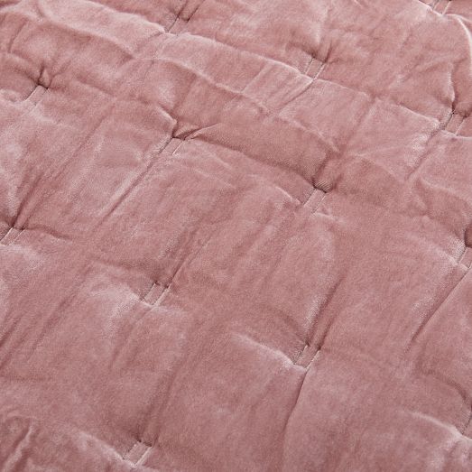 Lush Velvet Tack Stitch Toddler Quilt | West Elm