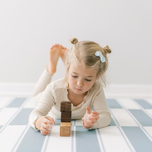 Wander & Roam Reversible Antelope & Stripe Playmat | West Elm