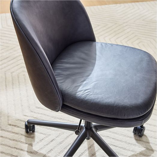 Wayne Leather Swivel Office Chair West Elm