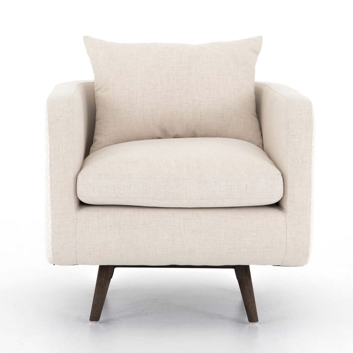 Rounded Back Swivel Chair | West Elm