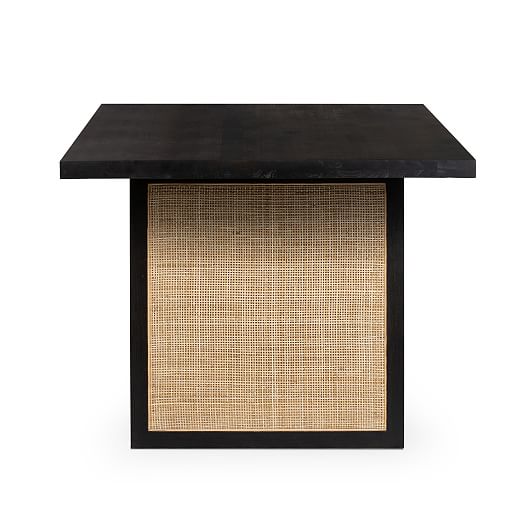 Yvette Woven Rectangle Dining Table (84") | West Elm