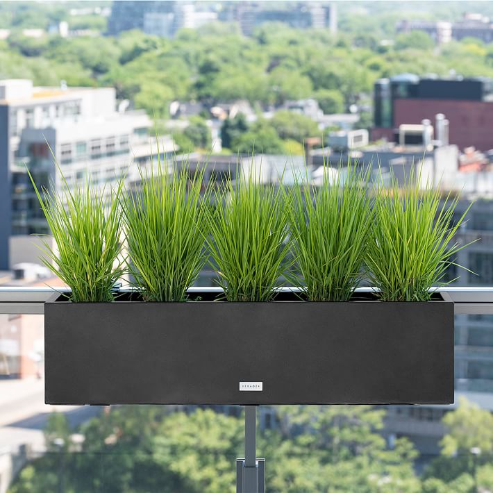 Veradek Metallic Series Railing Planter | West Elm