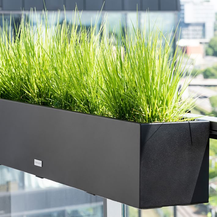 Veradek Metallic Series Railing Planter | West Elm