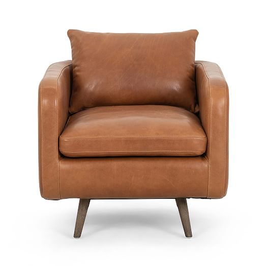 Rounded Back Swivel Chair | West Elm