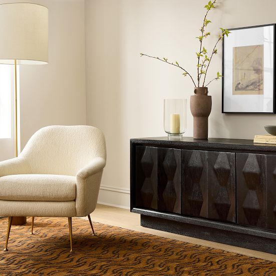 Carved Pattern Media Console (60"–80") | West Elm