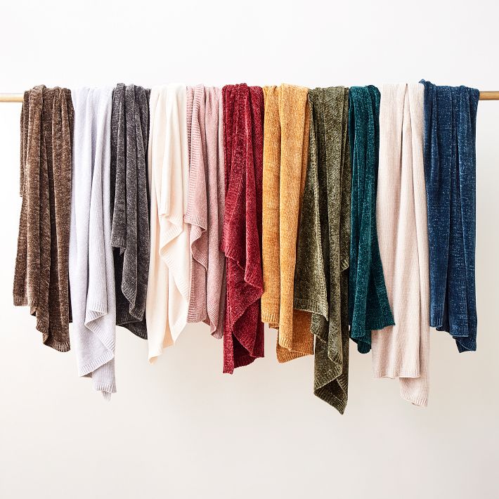 Luxe Chenille Throws | West Elm