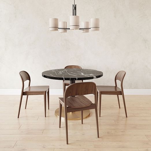 Orbit Restaurant Extra Large Round Dining Table (48"–60") - Faux Marble ...
