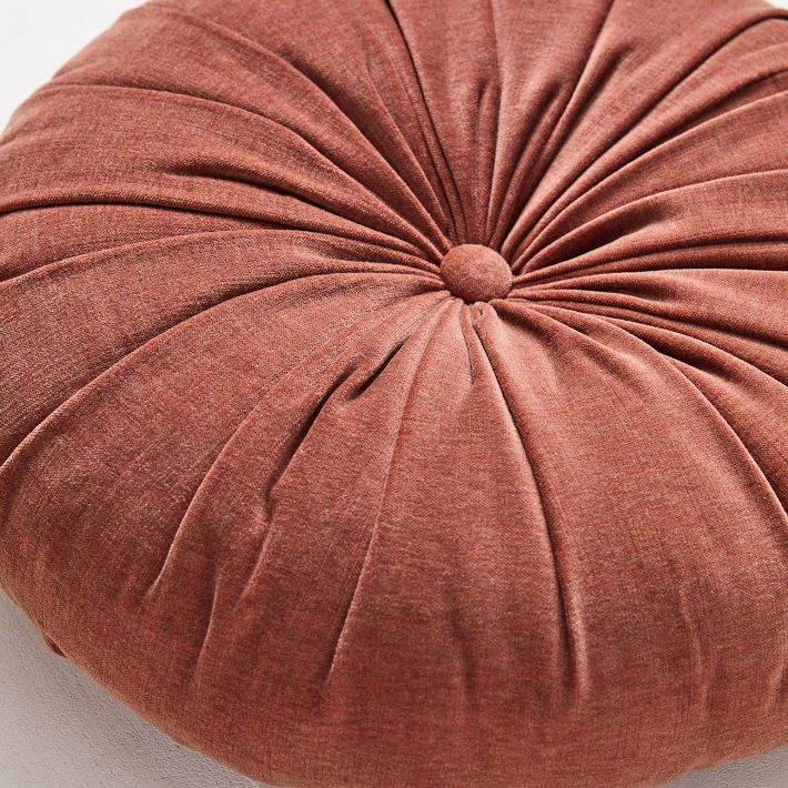 Classic Velvet Tufted Round Pillow | West Elm
