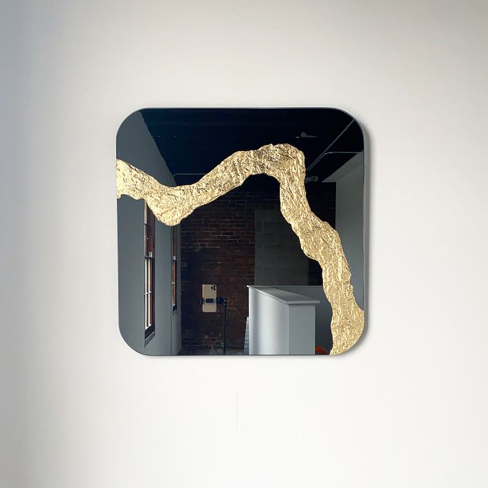 Candice Luter Glissando Square Crossover Mirror | West Elm