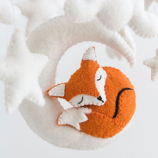 Nivas Collection Felted Fox Mobile | West Elm