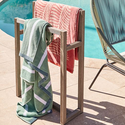 Portside Outdoor Towel Rack | West Elm